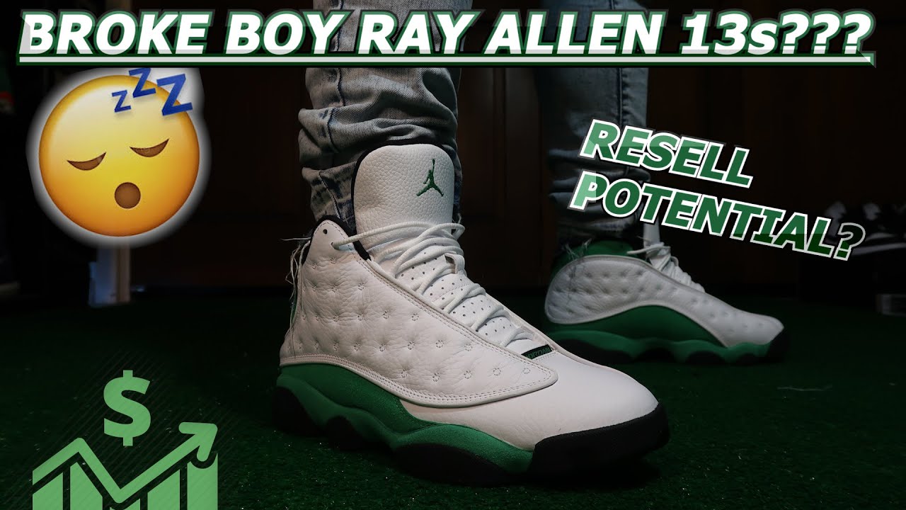BROKE BOY RAY ALLEN 13s?! JORDAN 13 "LUCKY GREEN" ON FOOT/REVIEW | Is ...