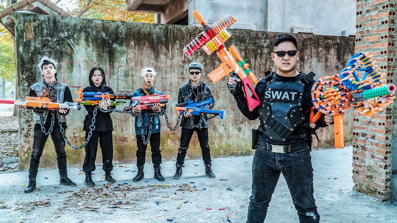 Nerf Guns War : Secret Map Leads to NERF Guns Treasure Chase S.W.A.T ...