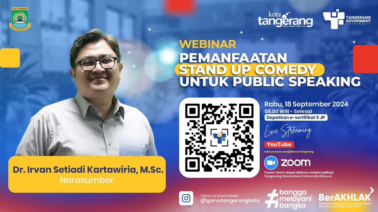 Webinar Pemanfaatan Stand Up Comedy untuk Public Speaking - YouTube