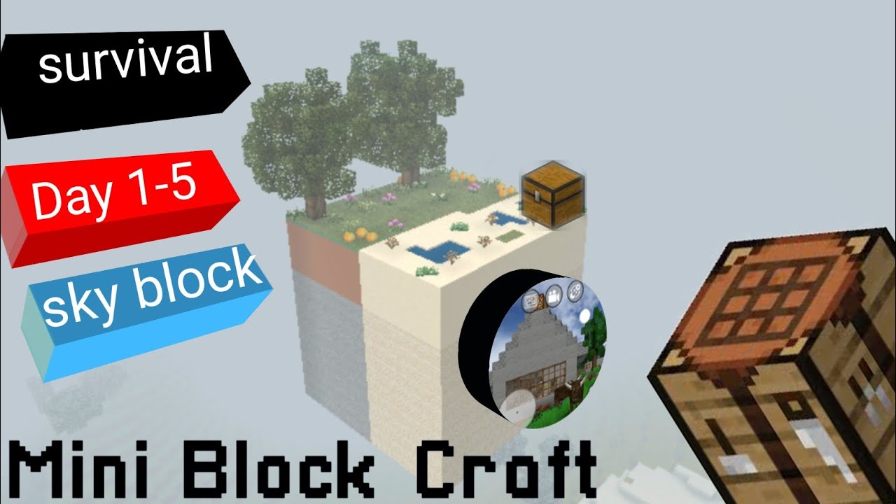 mini block craft skyblock survival day 1-5#gaming#minecraft - YouTube