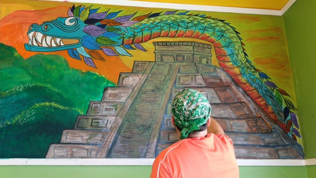 TERMINADO MURAL QUETZALCÓATL / KUKULKÁN ESPERO LO PINTEN AMIGOS ¡ # 310 ...