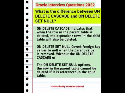 What is the difference between ON DELETE CASCADE and ON DELETE SET NULL ...