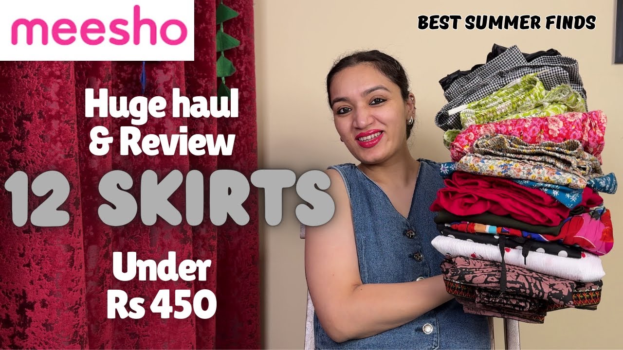 Meesho Skirt Haul || Maxi, Midi Skirt Haul from Meesho || Cotton Skirts ...