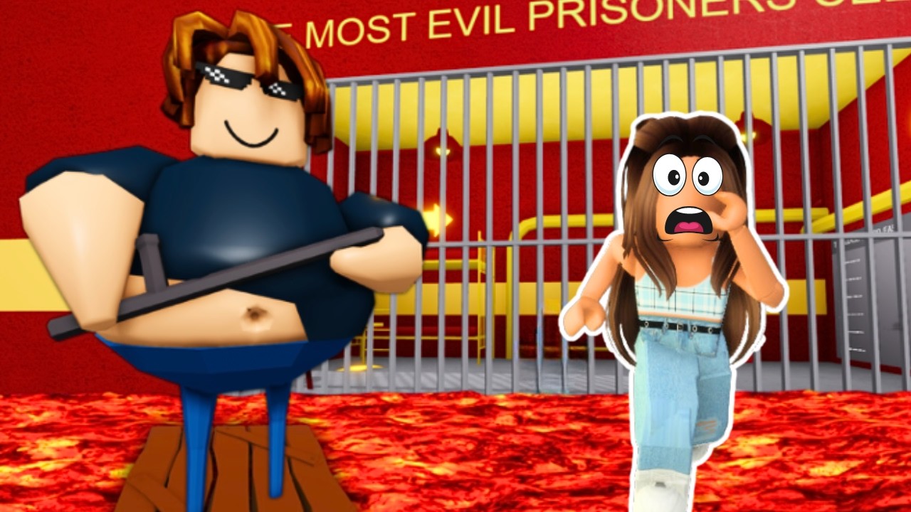 ÉCHAPPER DE LA PRISON en LAVE DE BARRY!(Bacon Barry's Prison Run Obby ...