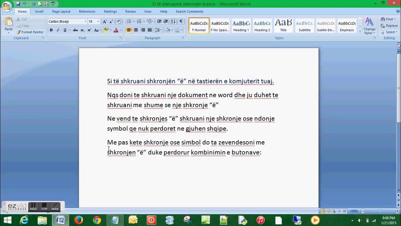 Si të shkruajmë shkronjën ë dhe ç në Windows kompjuter. - YouTube