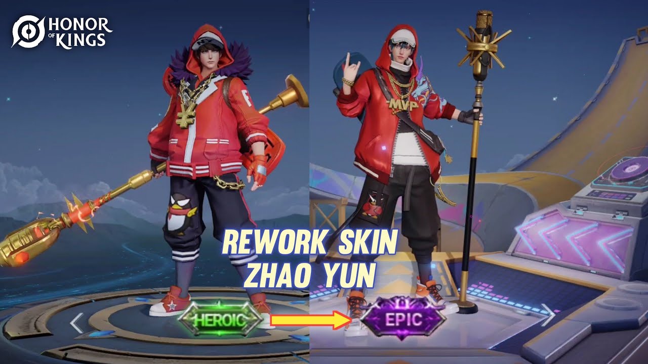 KOG Rework Skin Zhao Yun(Zephys AOV) | Heroic to Epic Skin - Honor of ...