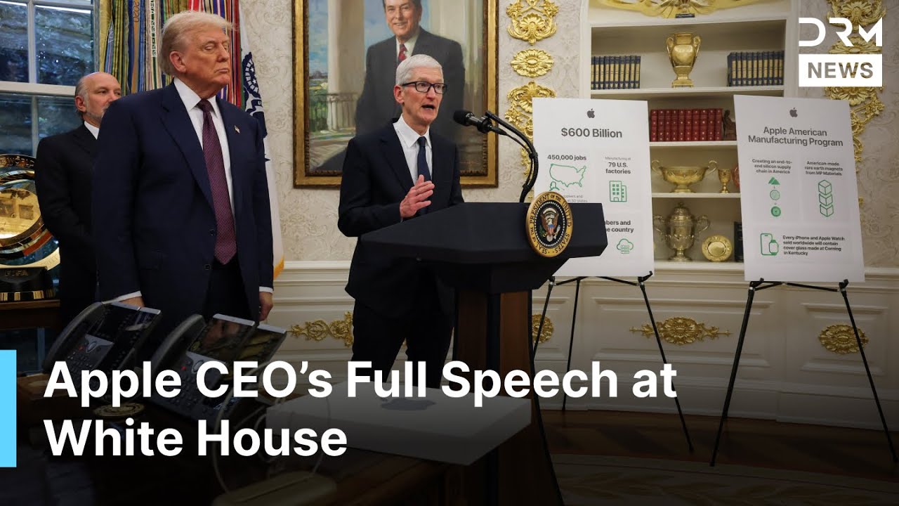 FULL REMARKS: Tim Cook at White House as Apple Commits $100 Billion to ...