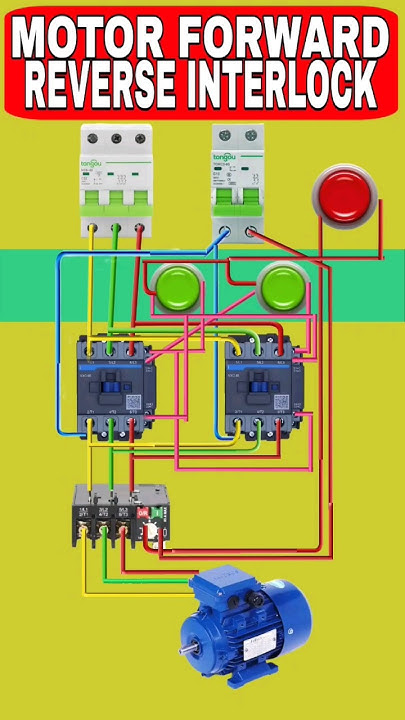 motor forward reverse interlock #electrical #electrician #electric #tools @electrictrick358 ...