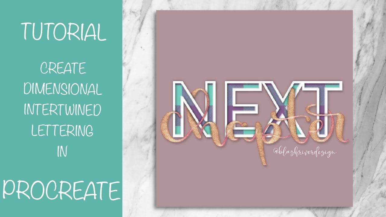 How to create intertwined letters with dimension - YouTube