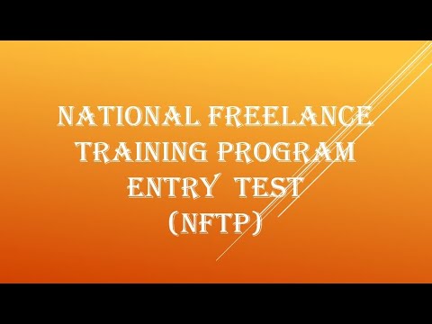 National Freelance Training Program (NFTP) Entry Test (Solved) - YouTube