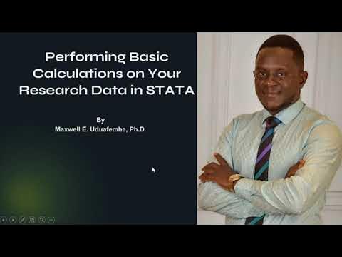 Performing Basic Calculations on Your Research Data in STATA | A Step-by-Step Tutorial - YouTube