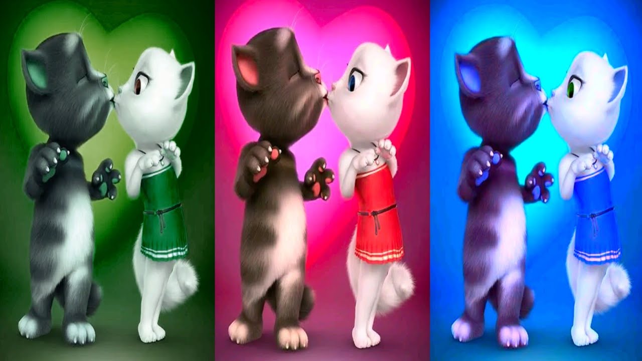 Talking Tom And Angela Romantic Moments Special ️ - YouTube