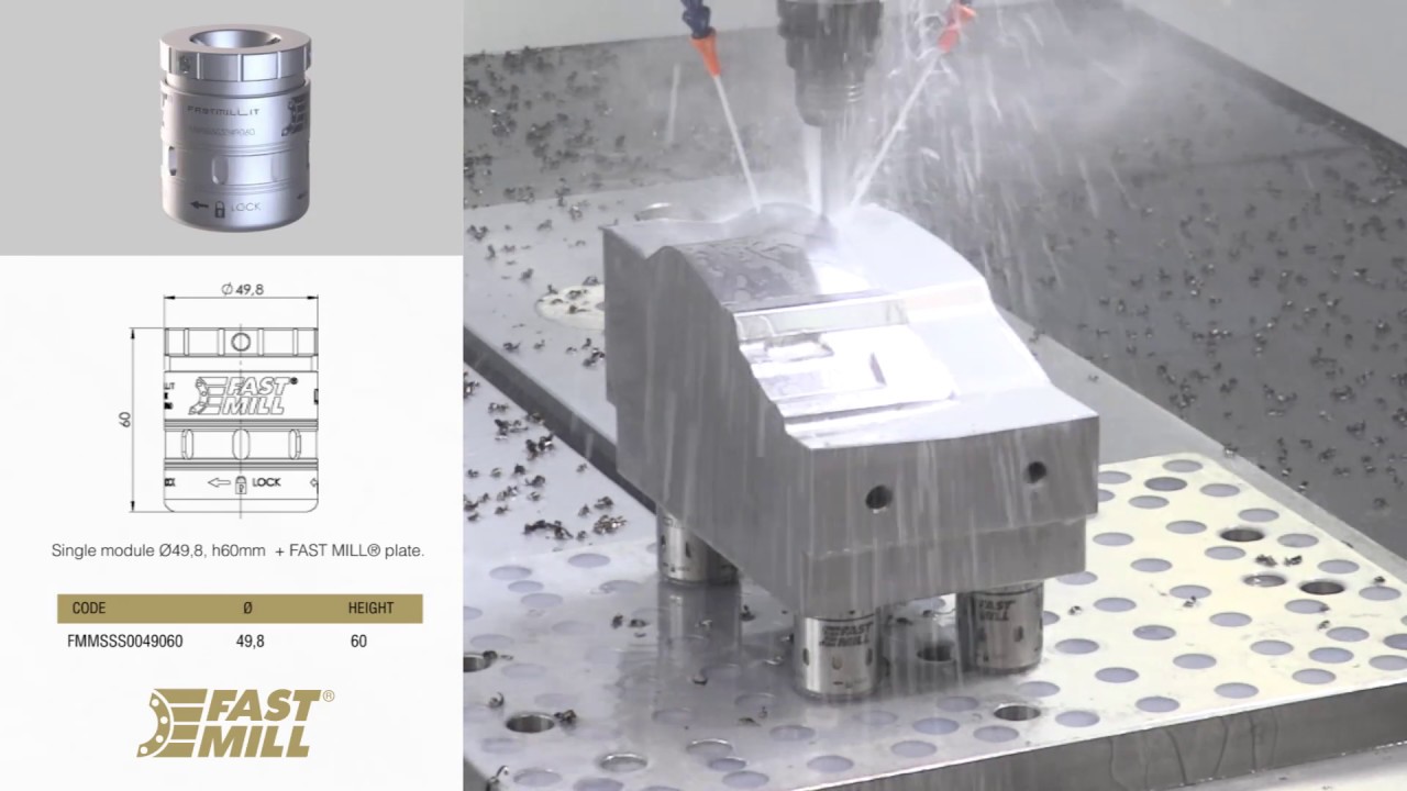 Single module Ø49,8 - h60mm - FAST MILL plate. - YouTube