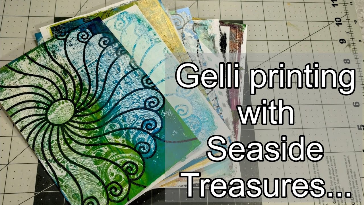 Gelli printing with Seaside Treasures papers...☀️☕ - YouTube