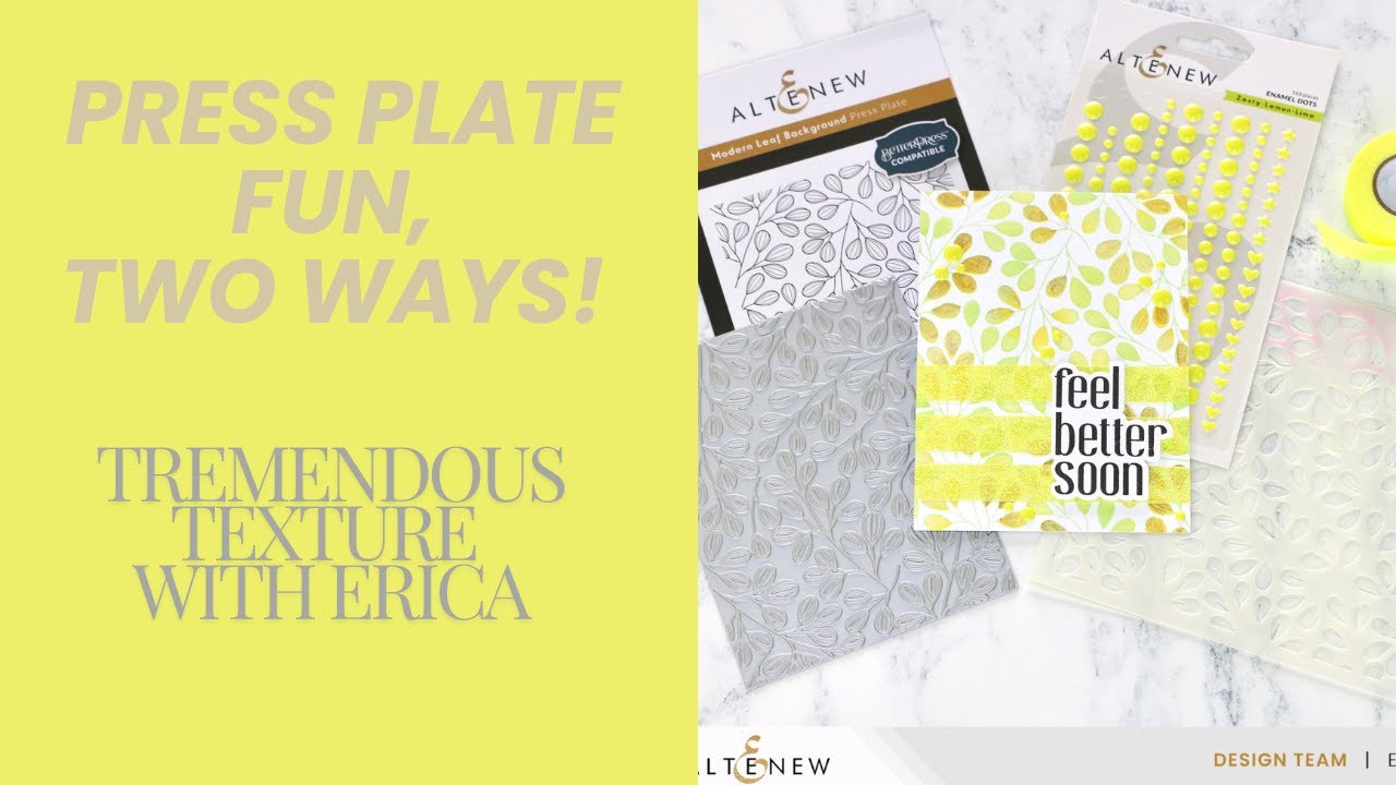 Modern Leaf Background Press Plate TWO different ways! | Tremendous ...