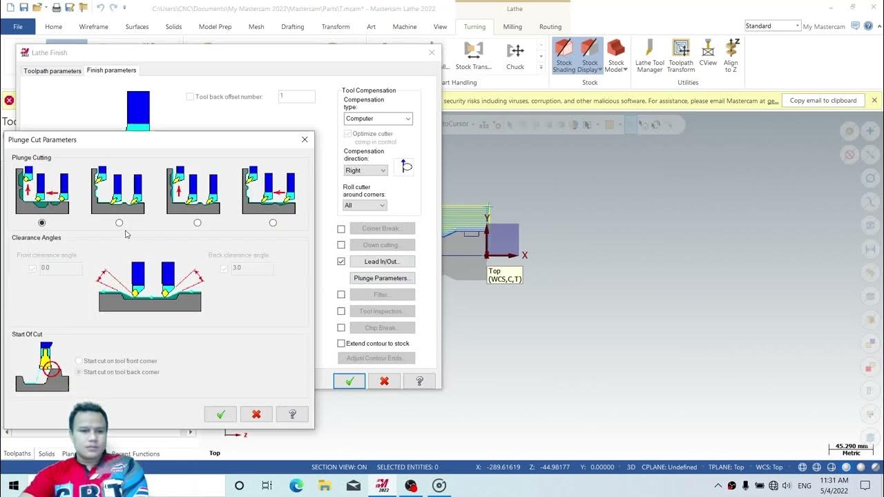 ( Mastercam 2022 Lathe ) CAD & CAM Tutorial (2) - YouTube