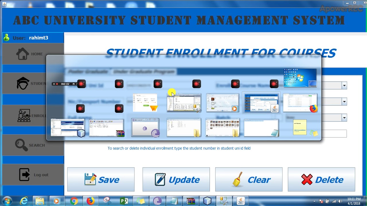 Student Management System Java Netbeans Part2 - YouTube