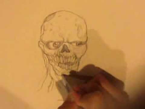 How to Draw a Zombie Head - YouTube
