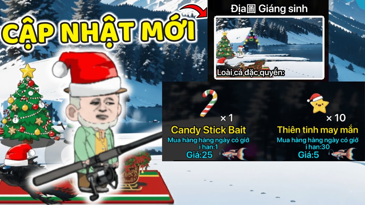 THNE PHÁT HIỆN CẬP NHẬT CANDY STICK BAIT VÀ XE NOEL PHÁT QUÀ TRONG CÂU ...