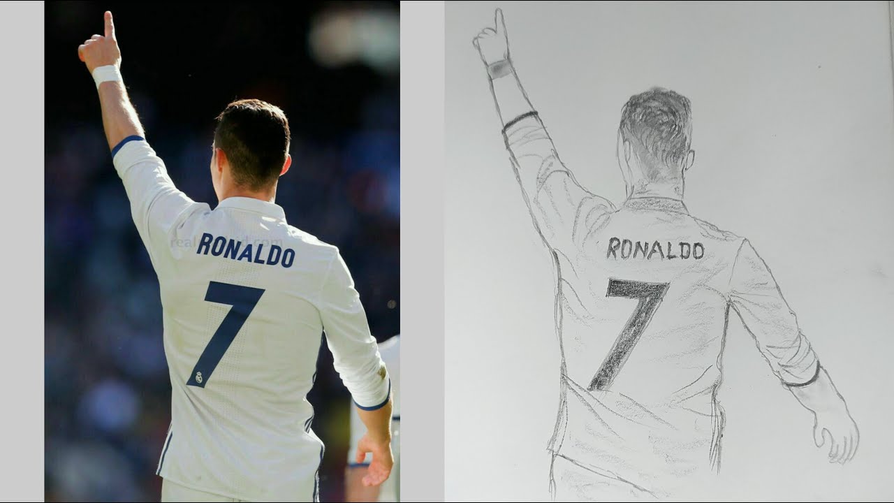 Drawing of Sketch Easy Cristiano Ronaldo Draw Cr7 Football Player From ...