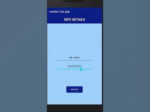 create contact list app using android studio - YouTube