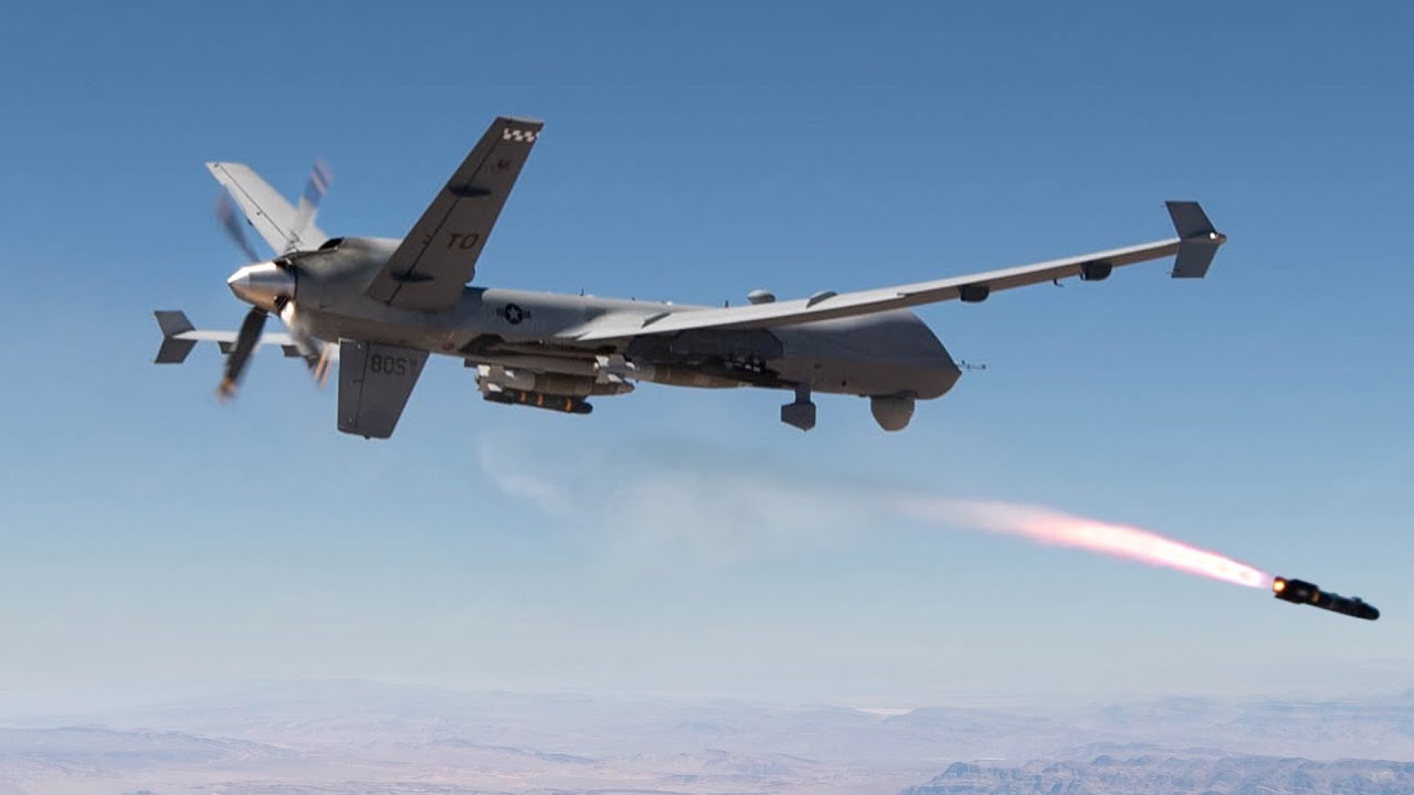 US Most Feared Drone Fires Scary Hellfire Missiles at Ground Targets ...