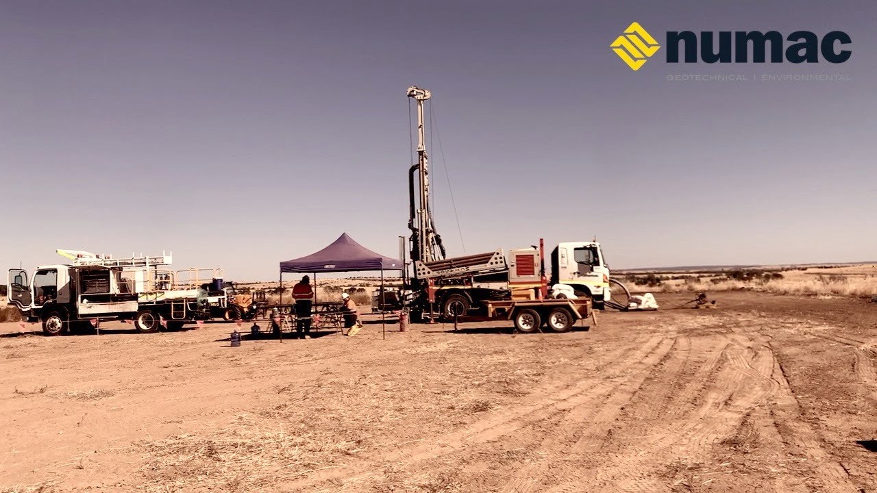 Drilling monitoring wells in remote Queensland Australia - above ground ...