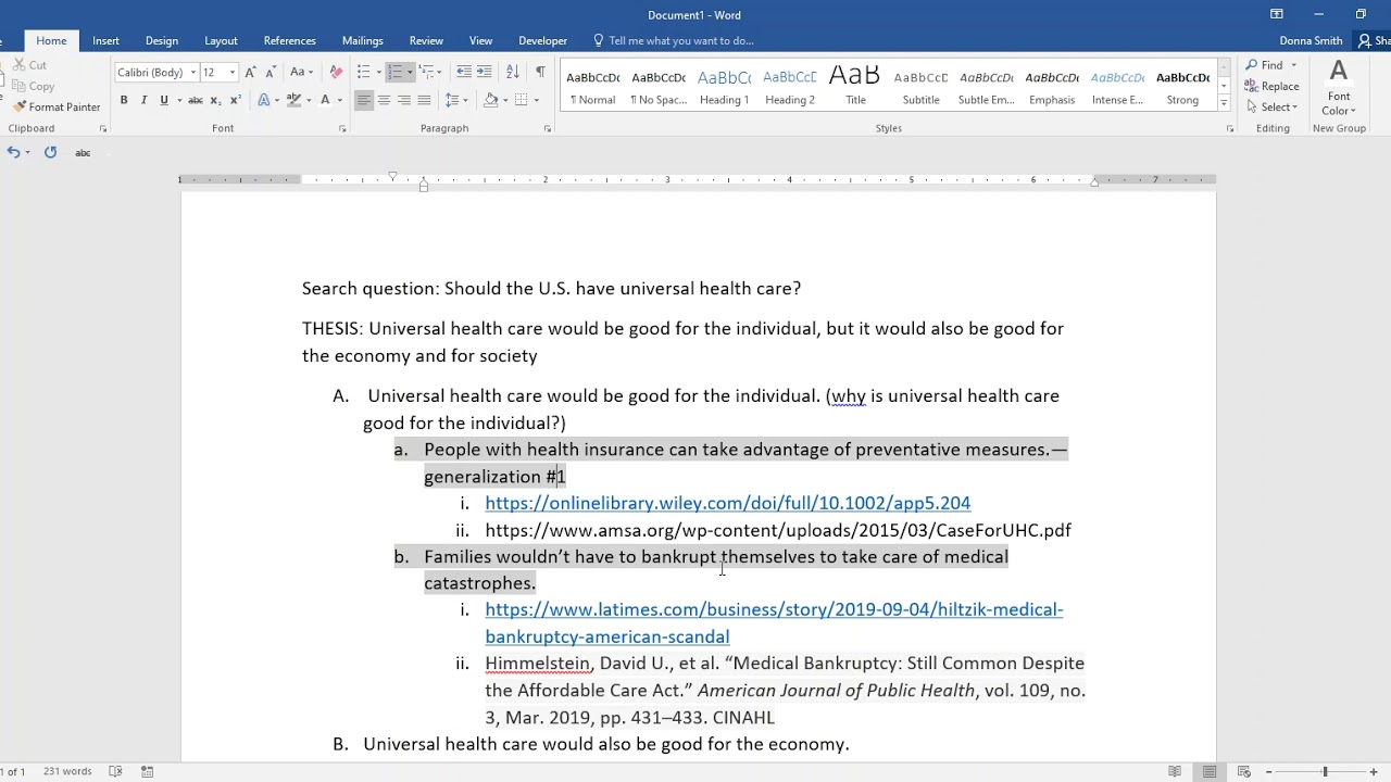 1302 research paper outline - YouTube