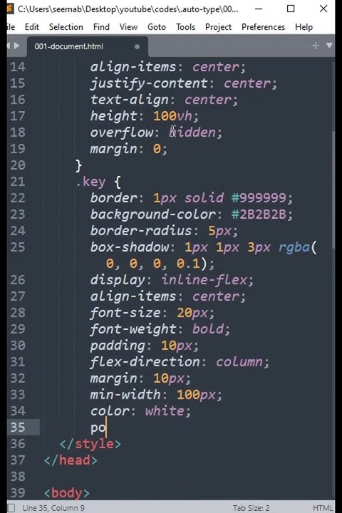 Event Keycodes With Html And Css Youtube