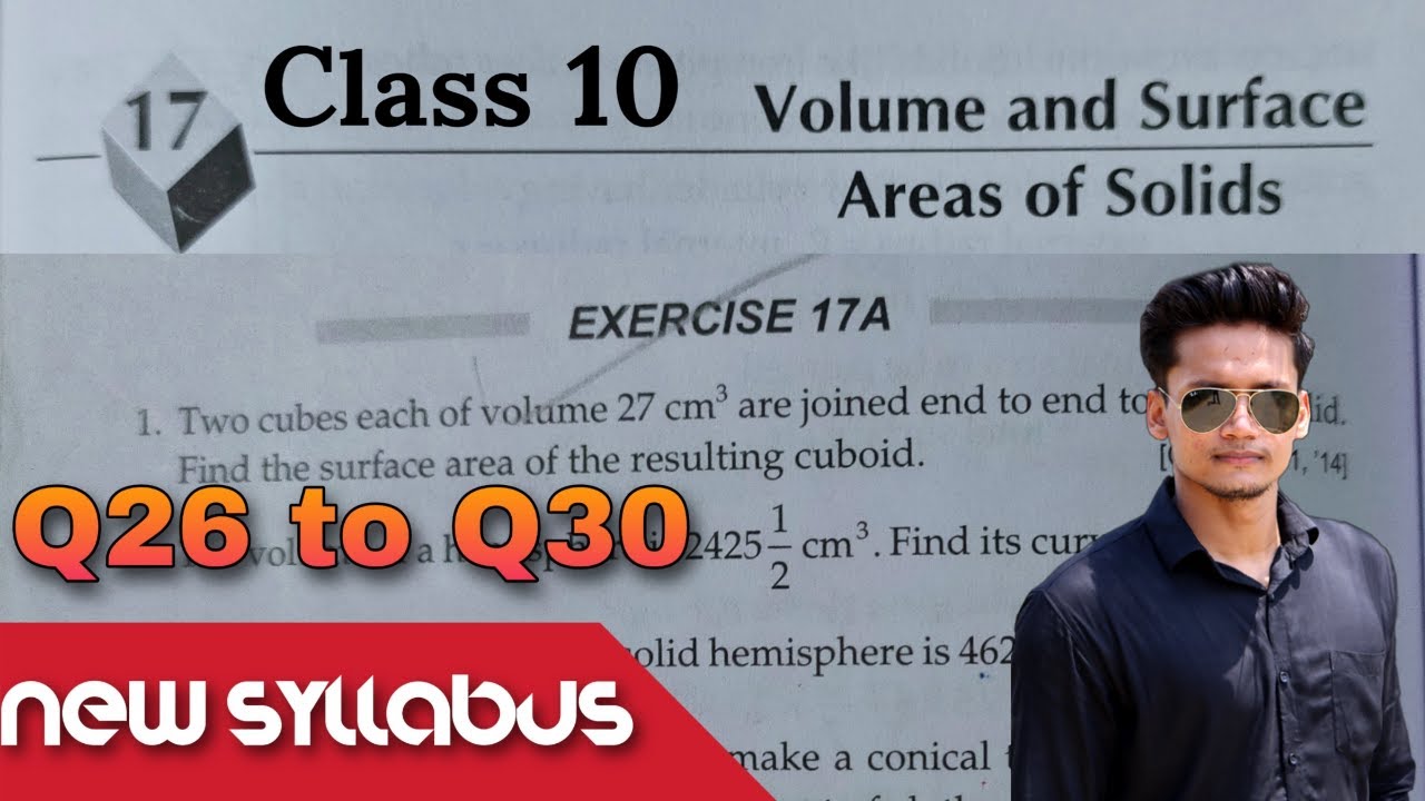 Class 10 Ex17A Q26 to Q30 Volume and Surface Areas of Solids | RS Aggarwal | CBSE |Class 10 ...