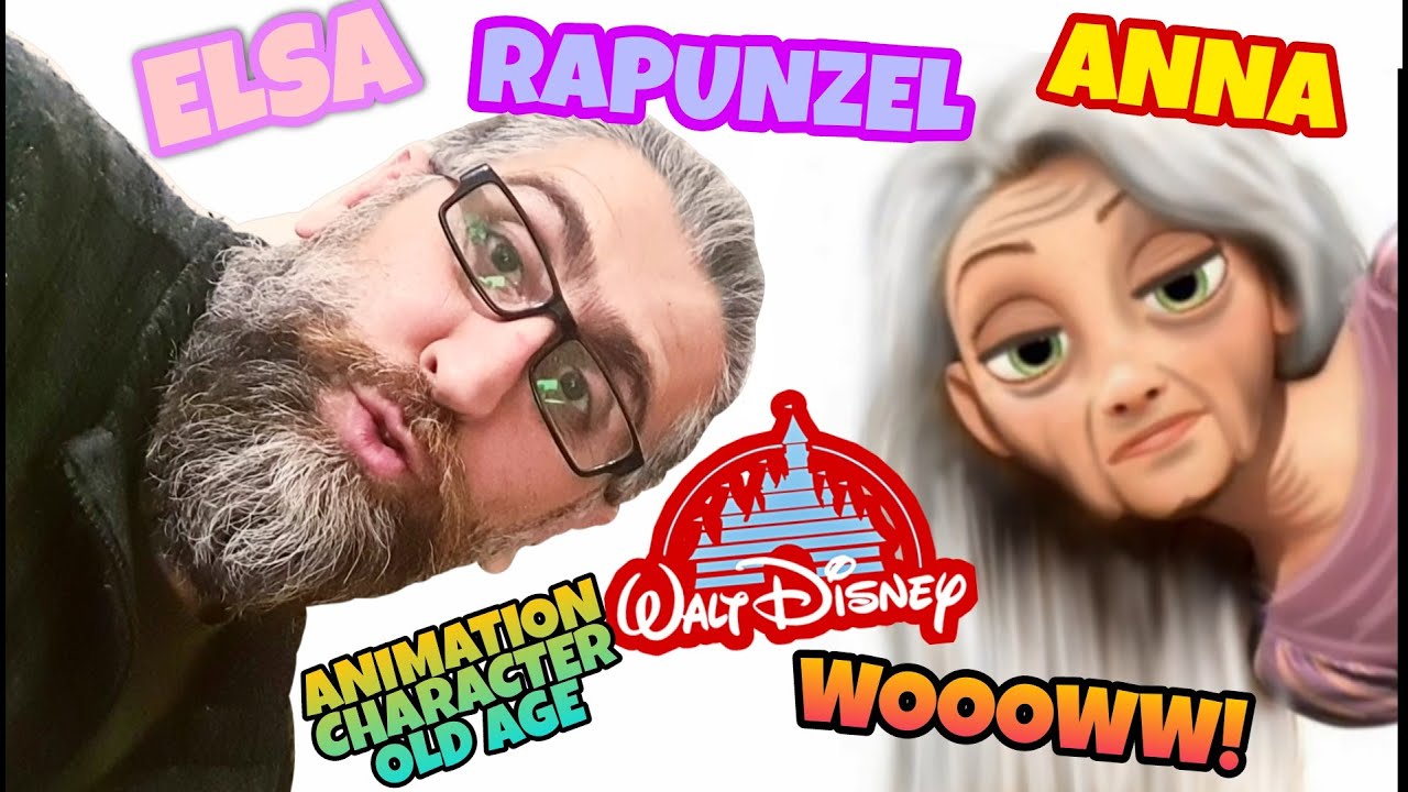 WALT DISNEY ANIMATION CHARACTER OLD AGE #rapunzel #elsa #anna - YouTube