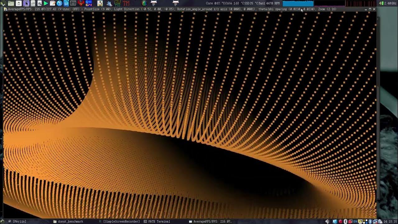 Andy Sloane's donut.c in openGL - rotating torus demo - YouTube