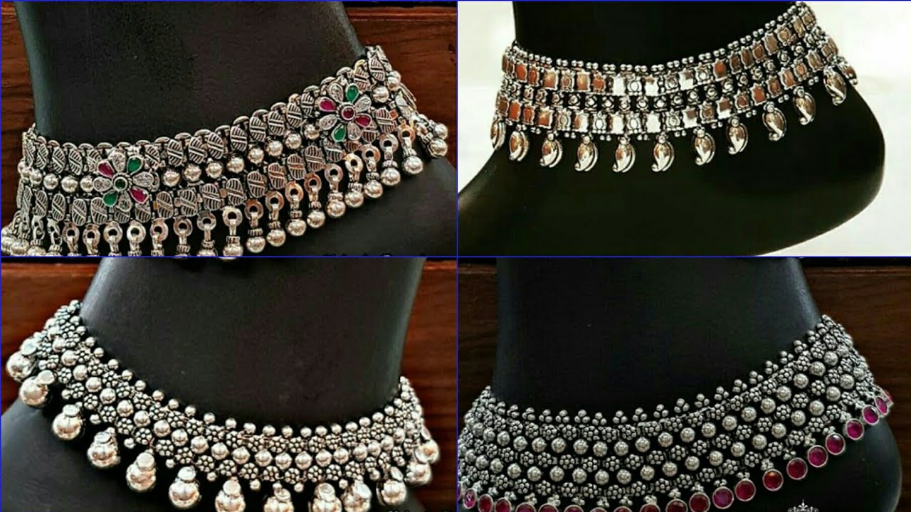 Latest Bridal Silver Payal Design|Payal Design|Silver Anklet Design ...