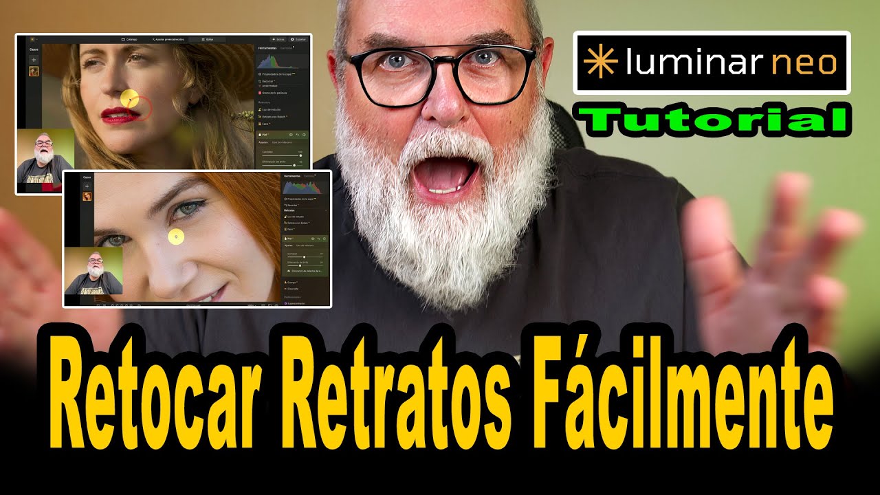 Luminar Neo Tutorial Las Funciones de Retoque para Retratos - EN ESPAÑOL - YouTube