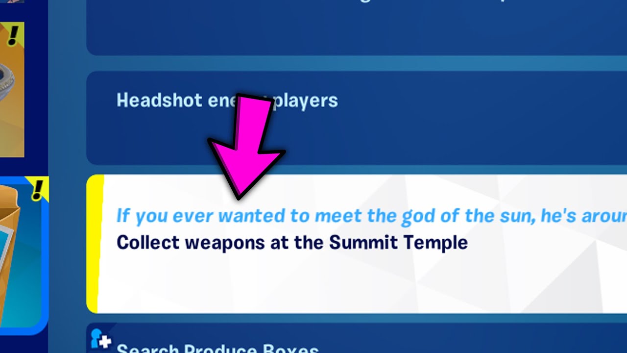 Collect weapons at the Summit Temple - YouTube