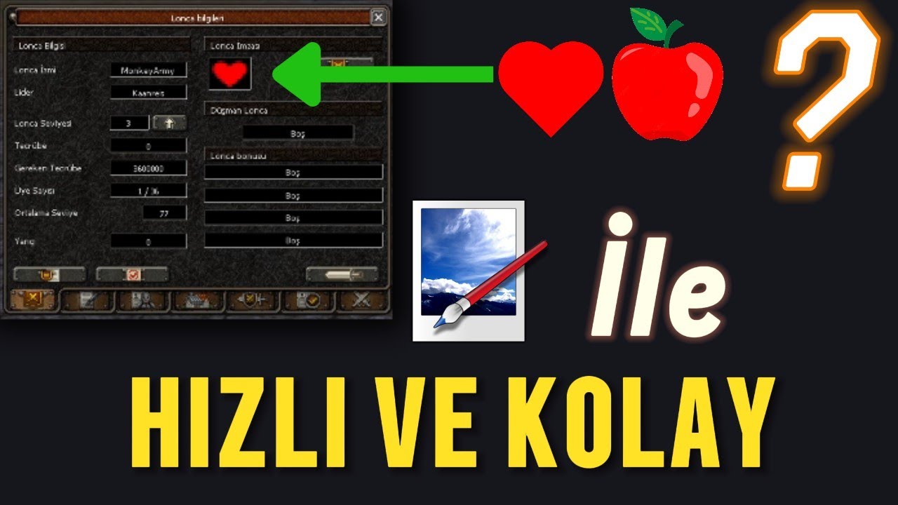 2 dakikada Metin2 Lonca Simgesi Yapmak(Paint.net ile) - YouTube