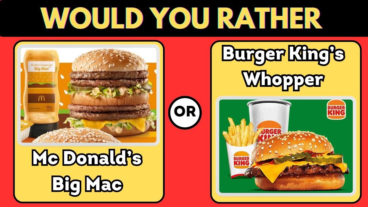 TOUGHEST Junk Food Decisions: Would You Rather? 🍩🍟 (with memes) - YouTube