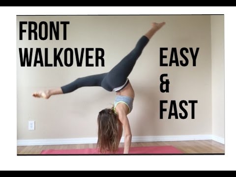 How to do a FRONT WALKOVER (SIMPLE, FAST, AND EASY)