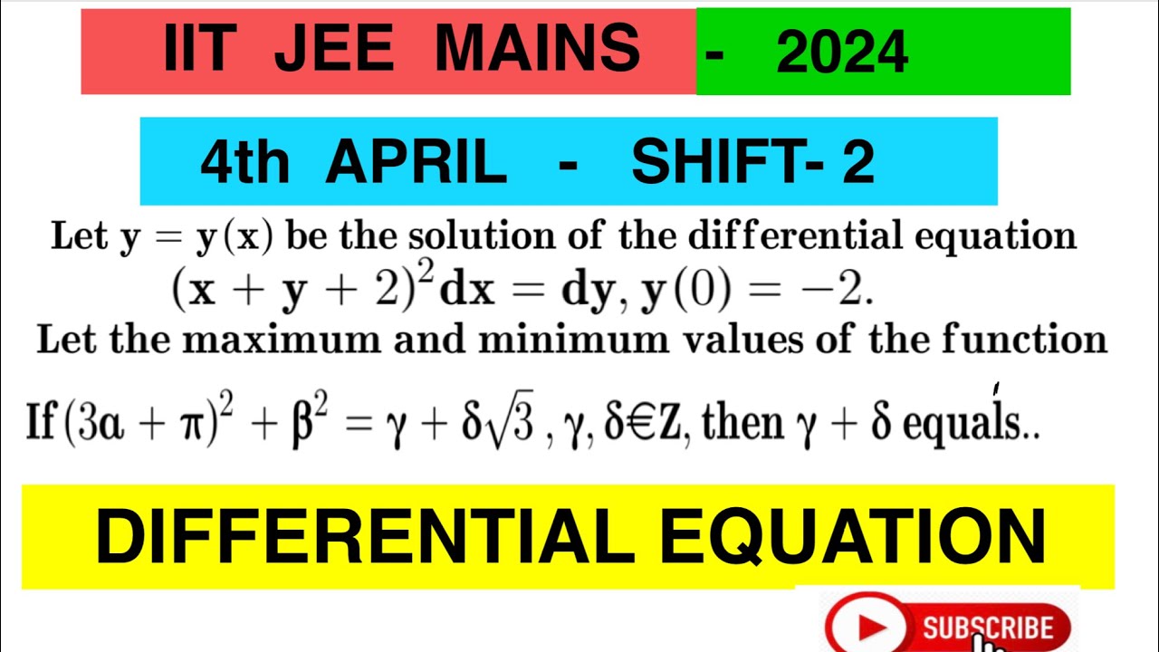 Let y= y(x) be the solution of differential equation (x+y+2)^2dx=dy,y(0 ...