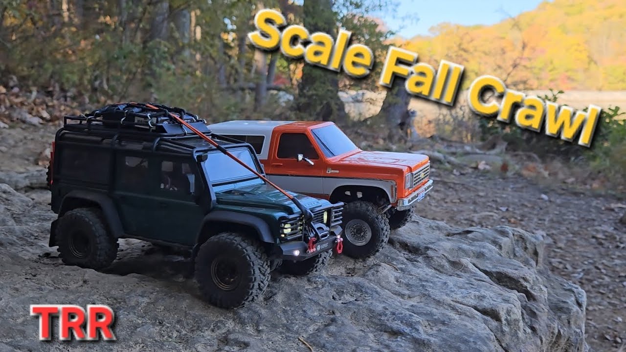 Fcx24 and TRX4M Fall Crawl - YouTube