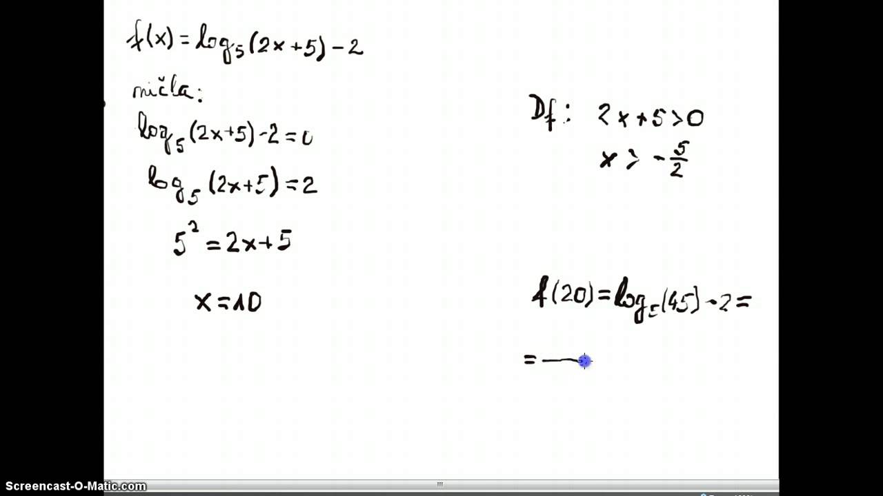 Logaritemska funkcija 1 - YouTube