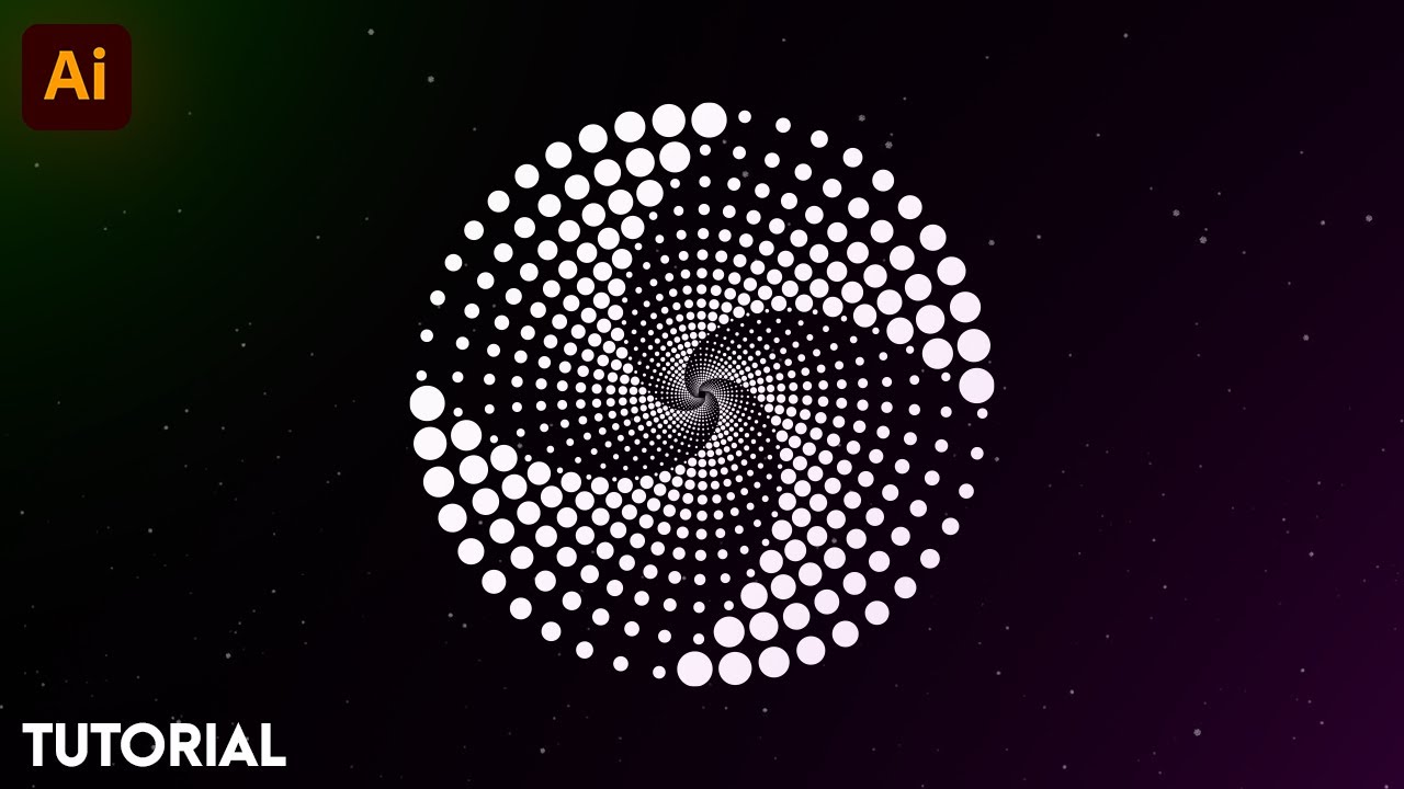 How To Create Dotted Spiral Shape In Illustrator | Illustrator Tutorial - YouTube