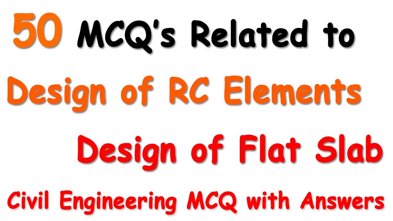 Design of RC elements MCQ | Design of flat slab | MCQ on flat slab ...