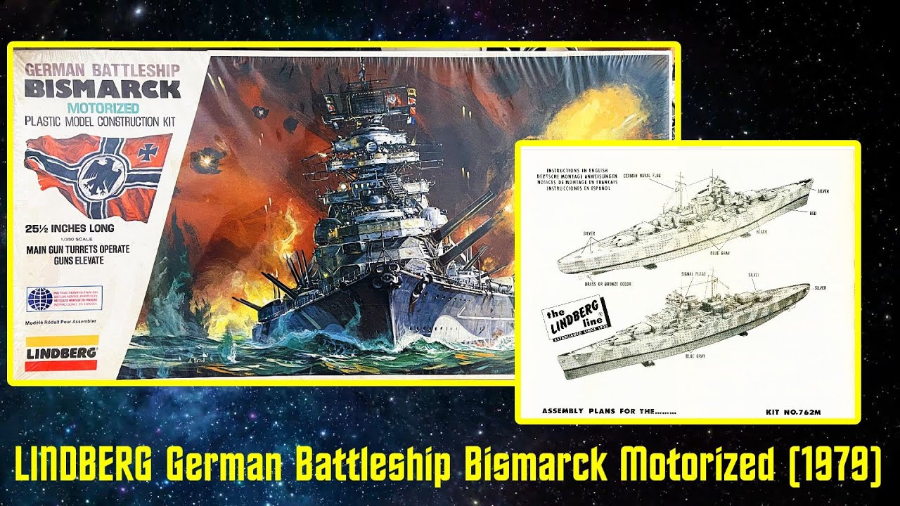 LINDBERG Motorized German Battleship Bismarck 1:350 Scale Model Kit ...