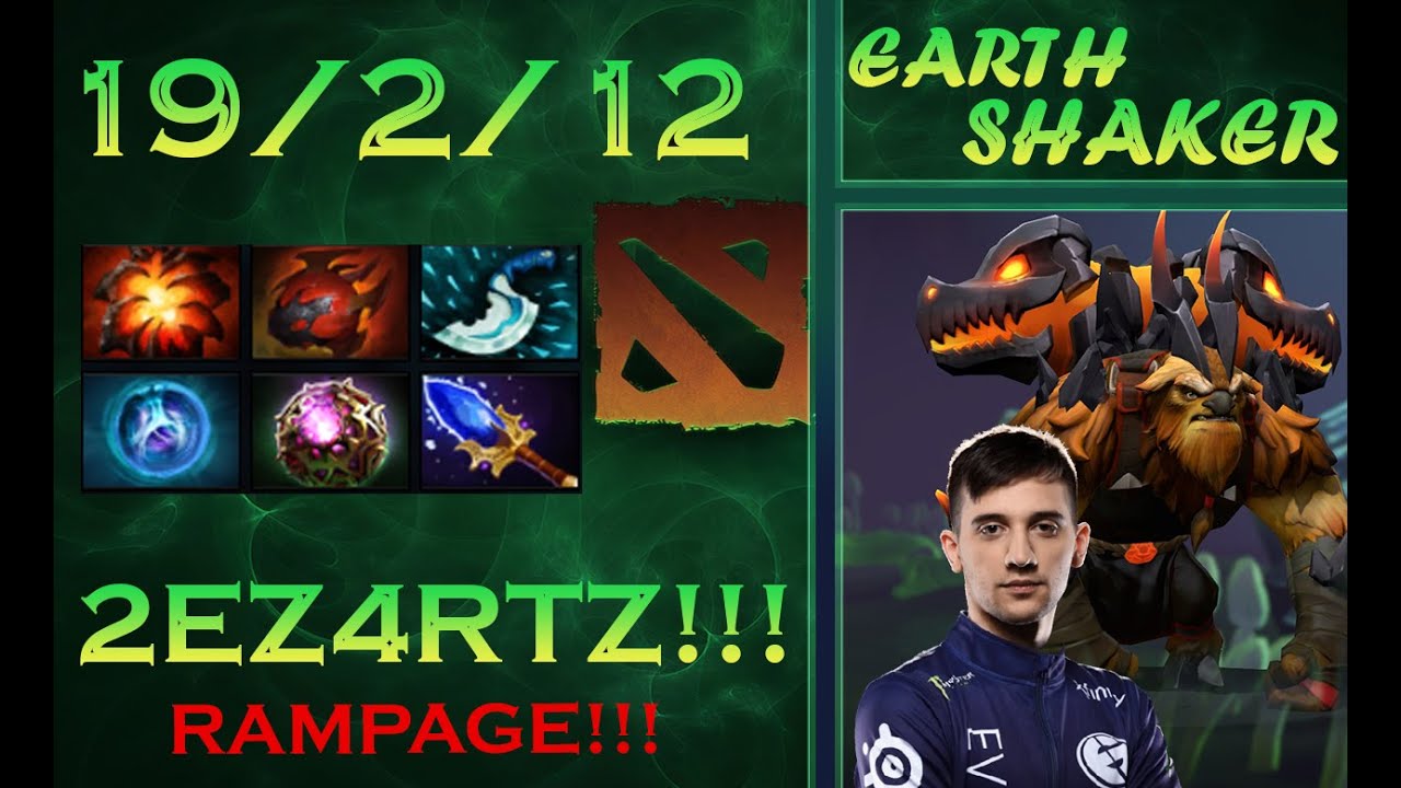 EG.RTZ EARTHSHAKER CARRY | SAFELANE ES GAMEPLAY! RAMPAGE!!! [LEARN PRO ...