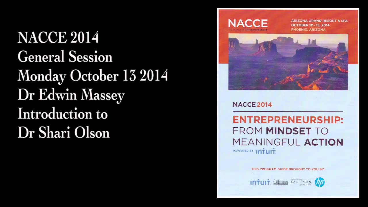 Introduction to NACCE Entrepreneurial President Award to Dr. Shari ...