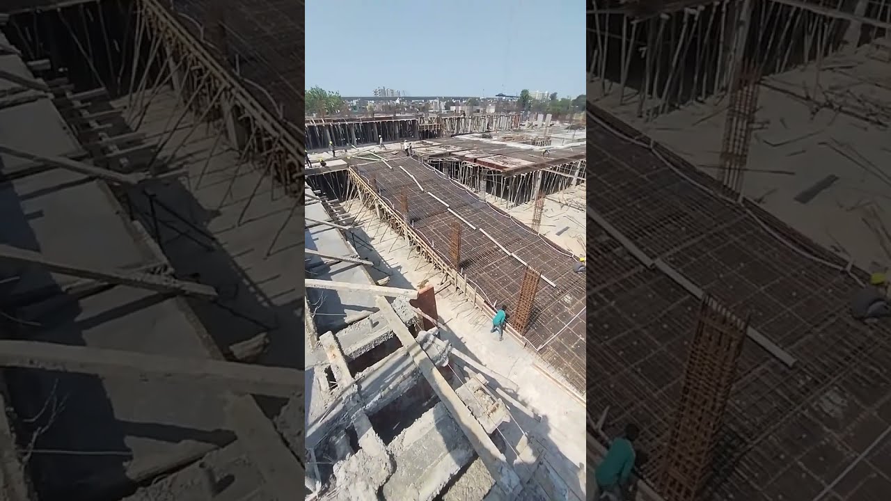 Ramp steel work || Ramp shuttering work - YouTube