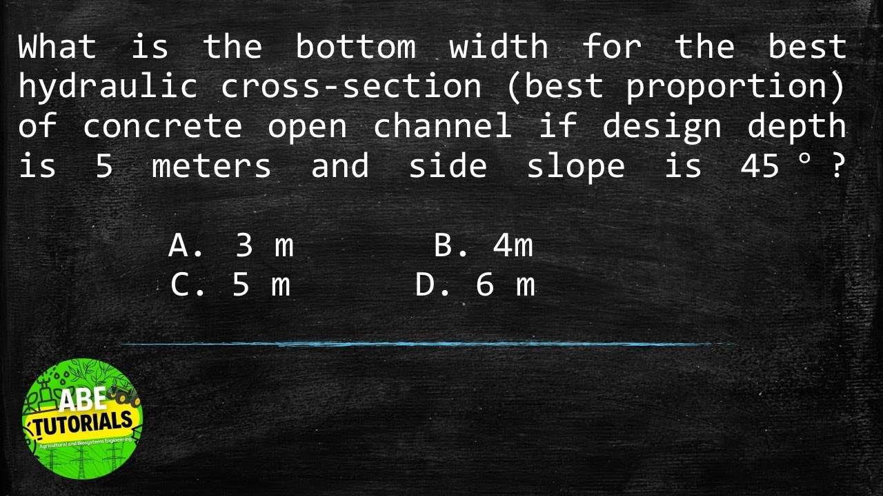 What is the bottom width for the best hydraulic cross-section (best ...
