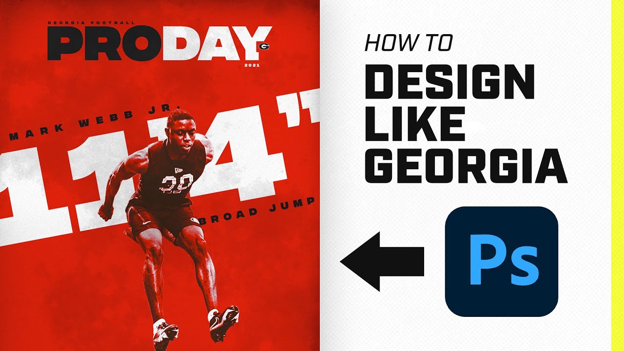 Photoshop Tutorial | Recreate This EPIC Georgia Football Graphic (Free ...