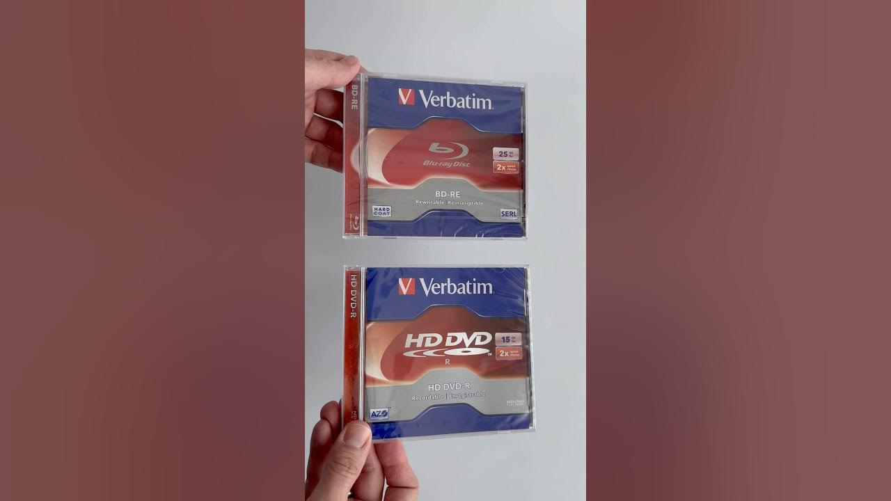 Mylące okładki czystych płyt HD DVD-R i BD-RE firmy Verbatim #retro #bluray #cd - YouTube